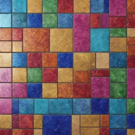 Premium Ai Image A Set Of Colorful Tiles With A Pattern Of Different Colors