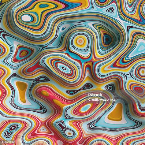 3 D 추상적임 물결패턴의 회갈색 배경기술 페인트 Blob 및 비눗방울 물결 3차원 형태에 대한 스톡 사진 및 기타 이미지 3차원 형태 경외감 기이함 Istock