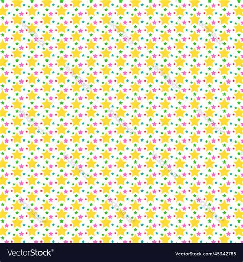 Seamless Colorful Stars Doddle The Background Vector Image