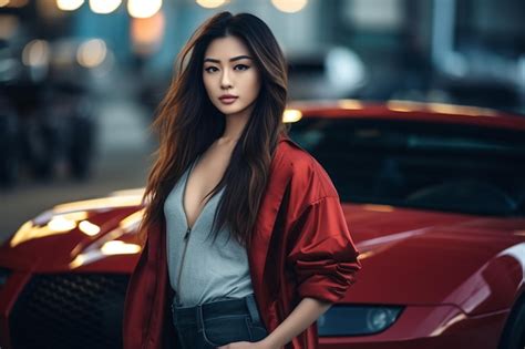 Premium Ai Image An Asian Girl Has A Nice Hairstyle
