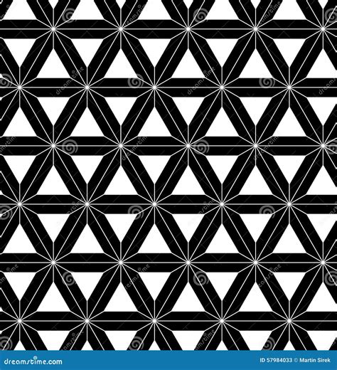 Black And White Seamless Pattern Sacred Geometry Stock Vector Illustration Of Illusion