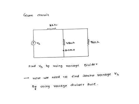 answered 1 given the following circuit solve for vs must use