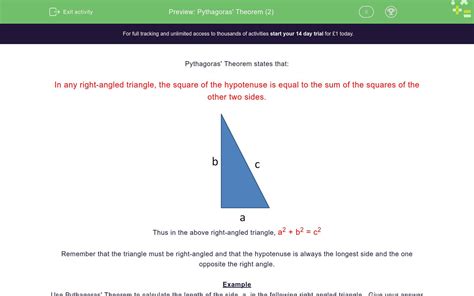 Pythagoras Theorem 2 Worksheet Edplace