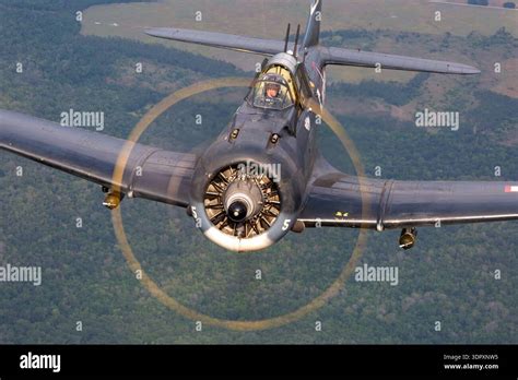 Air To Air View Of A Restored Douglas Sbd 5 Dauntless Registration