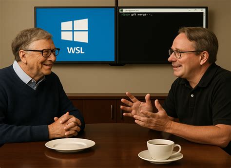 Closed Source Meets Open Source Bill Gates And Linus Torvalds A