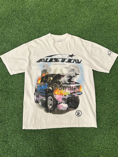 Hellstar Hellstar X Post Malone Austin Cream Tee Grailed