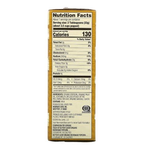 Newmans Own Organics Touch Of Butter Microwave Popcorn 84 Oz Kroger