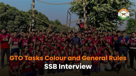 GTO Tasks Colour And General Rules In SSB Interview