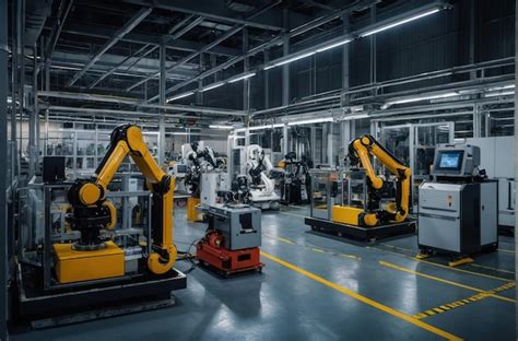Premium Photo Industrial Automation With Robotic Arms