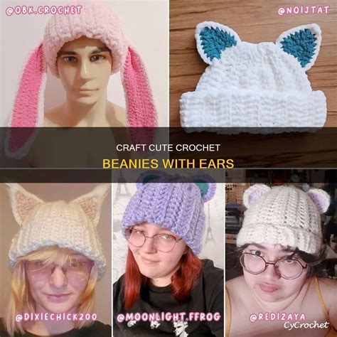 Craft Cute Crochet Beanies With Ears Cycrochet