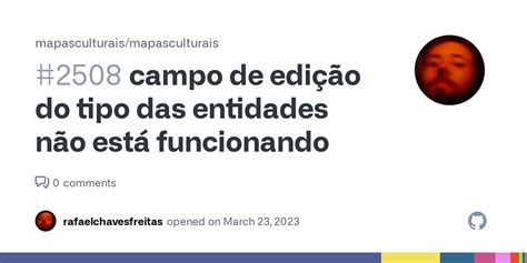 Campo De Edição Do Tipo Das Entidades Não Está Funcionando · Issue 2508 · Mapasculturais