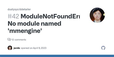 Modulenotfounderror No Module Named Mmengine · Issue 42 · Dustysys