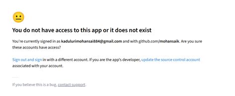 You Do Not Have Access To This App Or It Does Not Exist 2025 Community Cloud Streamlit