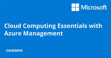 cloud computing essentials with azure management coursera