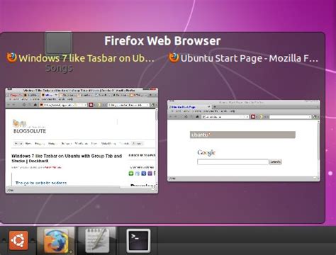 Windows 7 Like Taskbar On Ubuntu With Group Tab And Stacks DockbarX