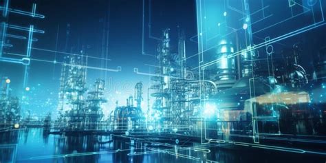 Oil Gas Industry Business Created With Generative Ai Technology Stock