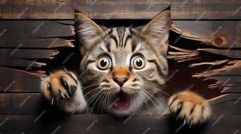 Un Gato Gracioso Y Sorprendido Con Una Postura Interrogadora Un Gatito