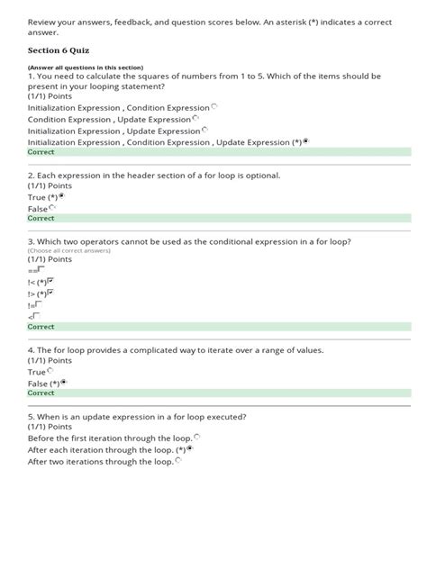 Test Jfo Section 6 Quiz Pdf Control Flow Computer Science