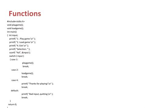 Functions In C Pptx Pptx