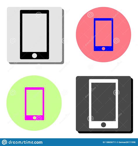 Smartphone Flat Vector Icon Stock Vector Illustration Of Contact