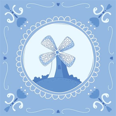 Delft Blue Empty Royalty Free Vector Image Vectorstock