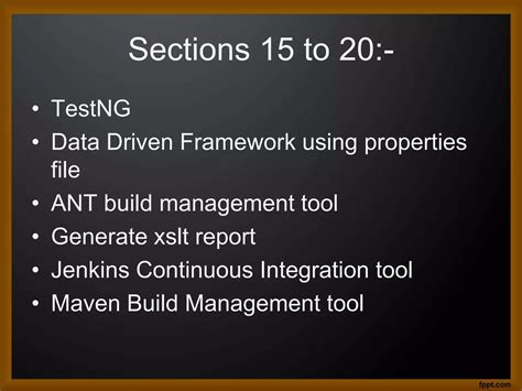 4 1 Selenium Course Content Ppt