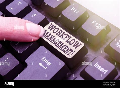 Conceptual Display Workflow Management Concept Meaning The Execution And Automation Of Business