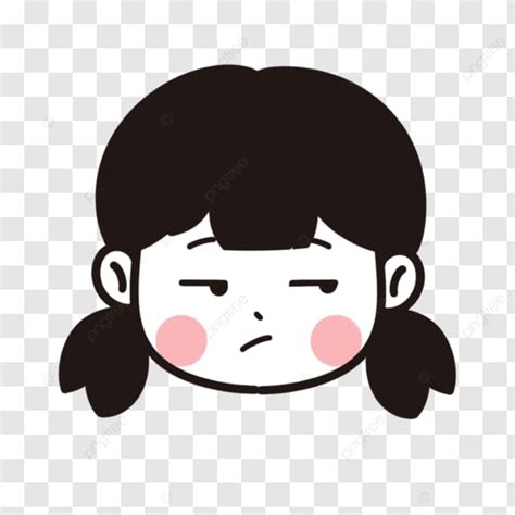 손으로 그린 소녀 측면 눈 표현 이모티콘 만화 손 클립아트 눈 클립 아트 만화 클립아트 Png 일러스트 및 Psd 이미지