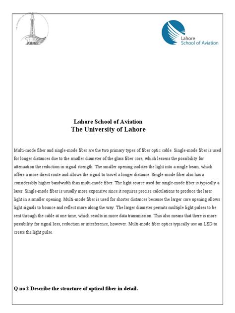 Basic Assignment 4 Pdf Optical Fiber Equipment