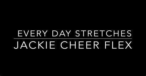 Everyday Stretches Jackie Cheer Flex Vidzing Video Marketplace