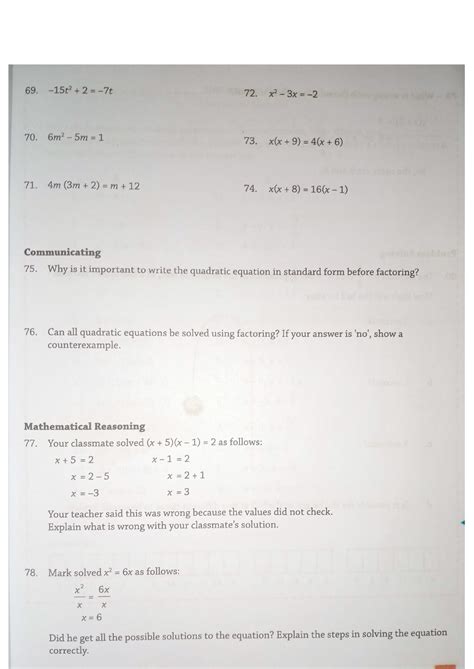 Solved Topic Solving A Quadratic Equation Quadratic Equations