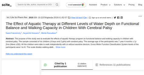 The Effect Of Aquatic Therapy At Different Levels Of Water Depth On Functional Balance And