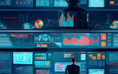 premium ai image a man in a suit looking at a computer screen with