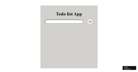 objective todo list codesandbox
