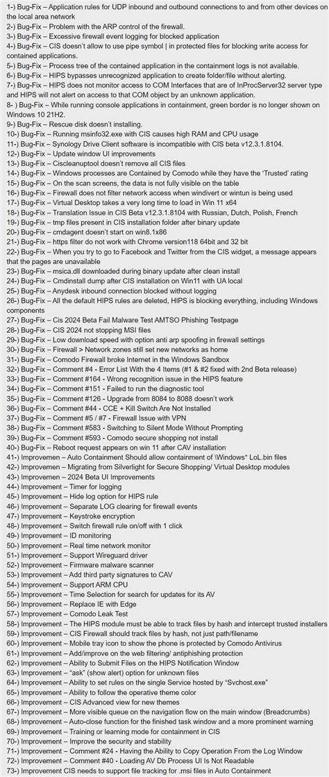 Comodo CIS Bug Fix Policy MalwareTips Forums