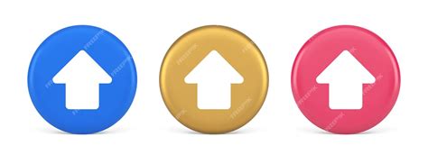 Premium Vector Arrow Up Button Directional Pointer Cyberspace Cursor 3d Realistic Icon