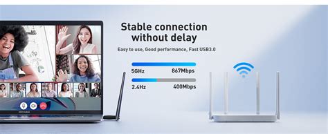 Amazon Com USB WiFi Adapter For Desktop PC 1300Mbps Wi Fi 5G 2 4G USB 3 0 Wireless Adapter