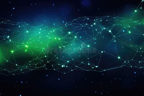 Connection Structure 3d Rendering Abstract Polygonal Space Low Poly Dark Background With