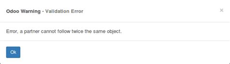 Rectify The Error “a Partner Cannot Follow Twice The Same Object” In Odoo