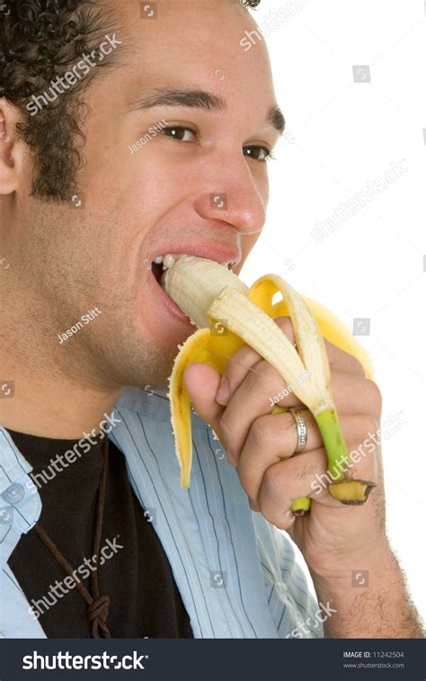 Man Eating Banana Stock Photo Shutterstock