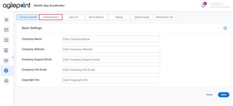 Configure Authentication For A Custom Mobile App In Mobile App Accelerator