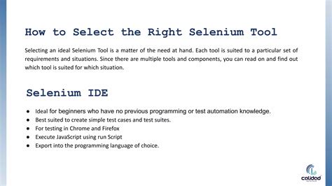 A Simple Guide To Selenium Software Testing Ppt