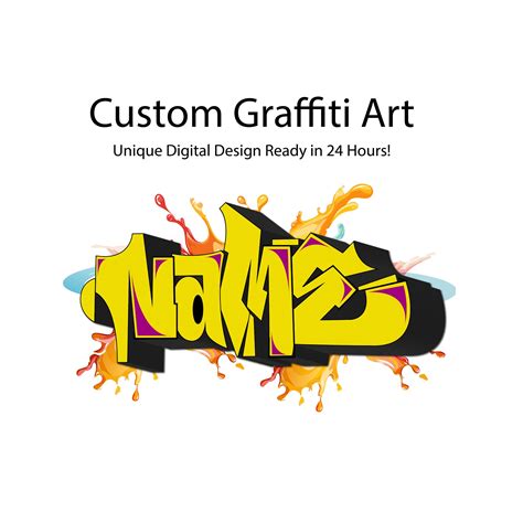 Custom Graffiti Name Art Personalized Digital Artwork Ready In 24