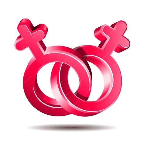 Premium Vector Bright Female Linked Gender Icons Like Symbol Of Homosexual Women Couple