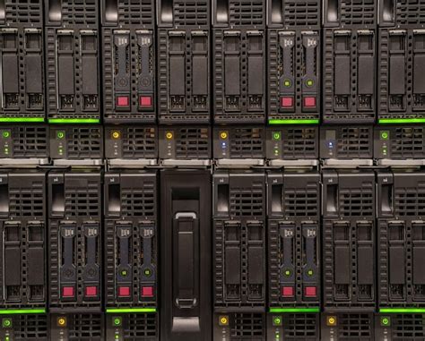 premium photo blade enclosure server in data center bladecenter