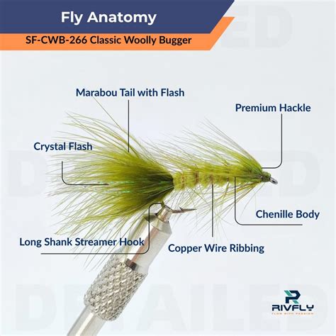 Crystal Flash Woolly Bugger Flies Assorted Colors Rivfly