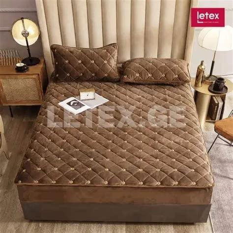 ხავერდის მატრასის დამცავი 90x200 სმ Letex Ge