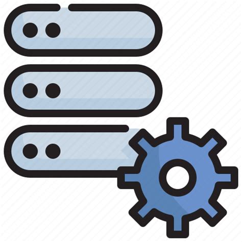 database data setting gear storage icon icon download on iconfinder