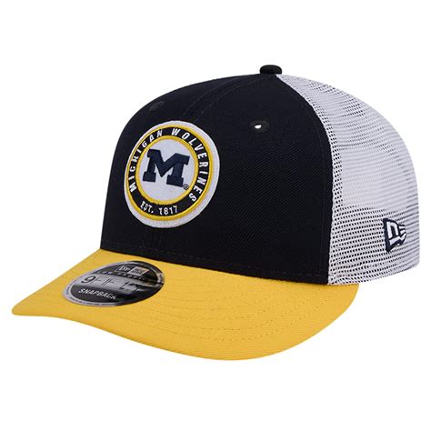 Mens New Era Navy Michigan Wolverines Throwback Circle Patch 9fifty