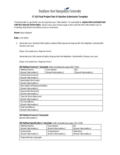 Ryan B Final Project Coursework For It 315 Snhu It 315 Final